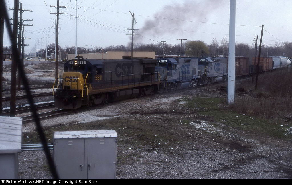 CSX 5811, 1518, and 6737 on #592